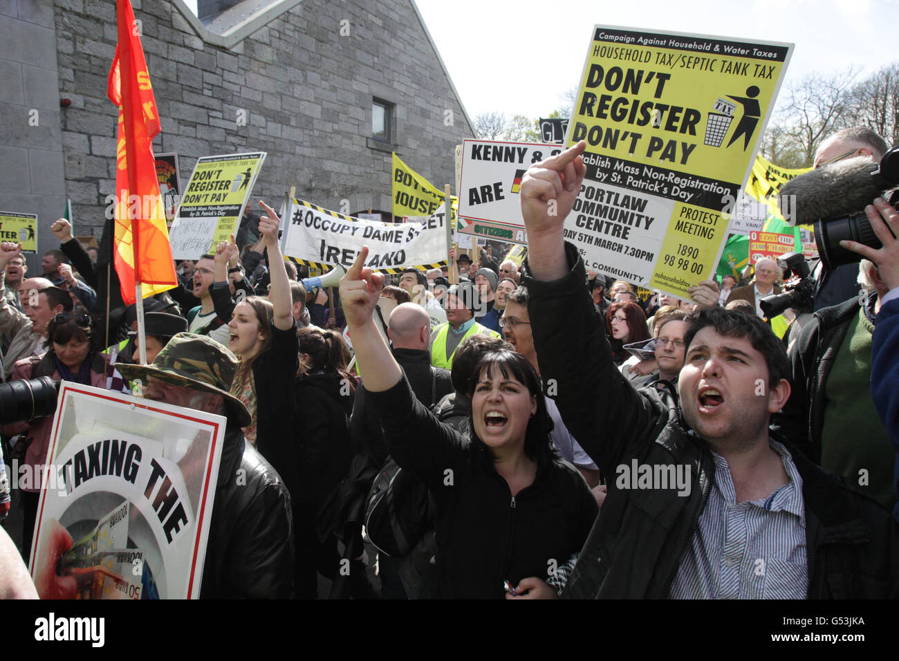 Protesters picket Labour conference Stock Photo - Alamy