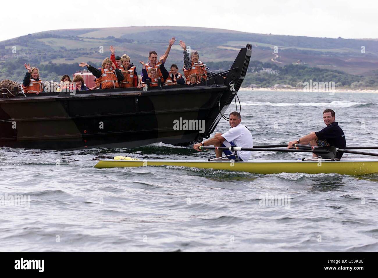 Mark Stubbs and Bernie Shrewsbury (left) receive a heroes welcome from ...