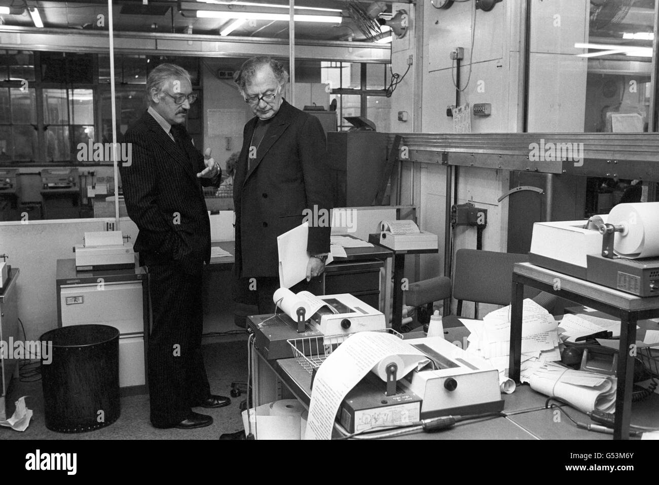 The visit to Press Association by the Right Reverend Dr Robert Runcie ...