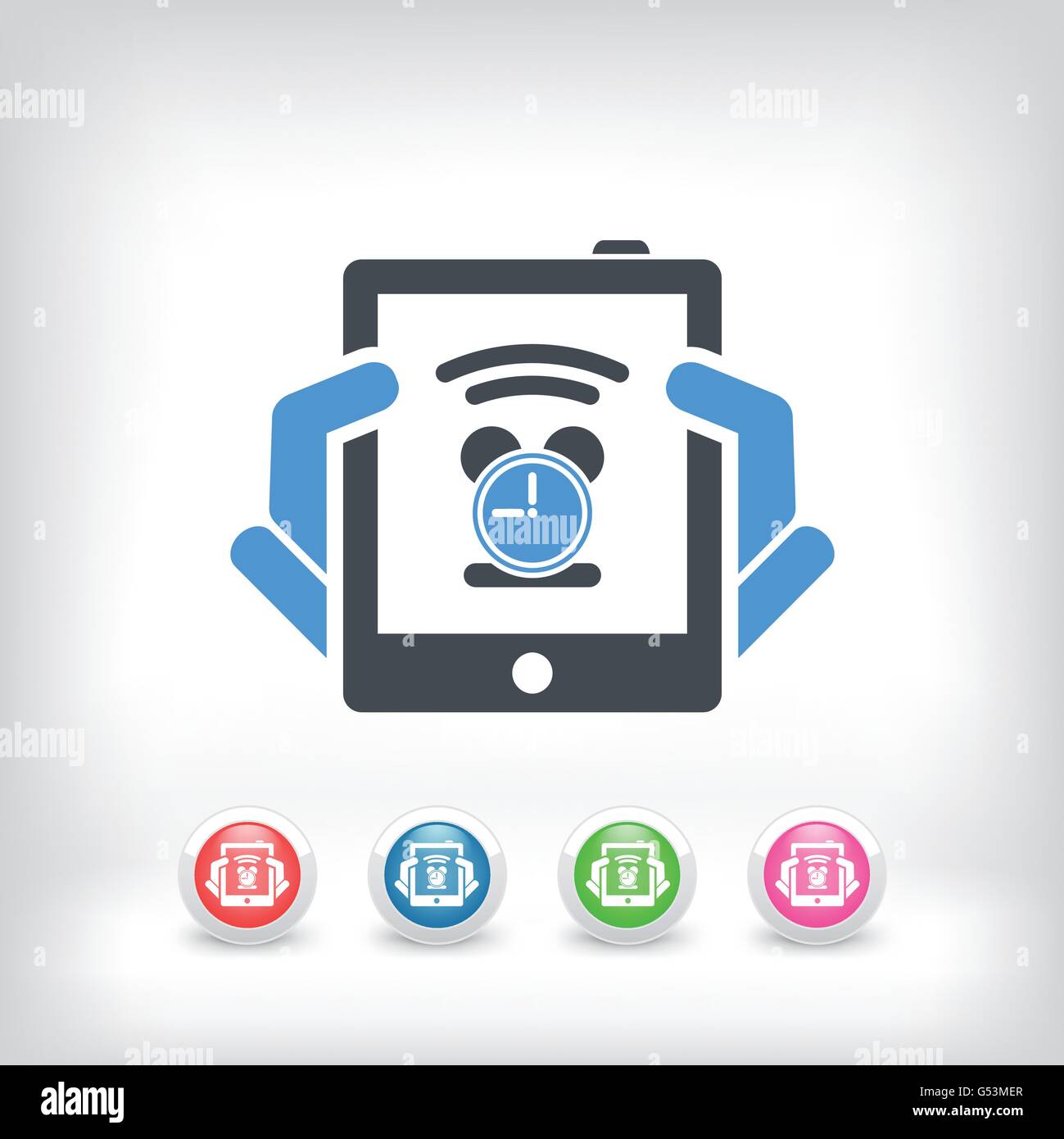 Tablet clock icon Stock Vector Image & Art - Alamy