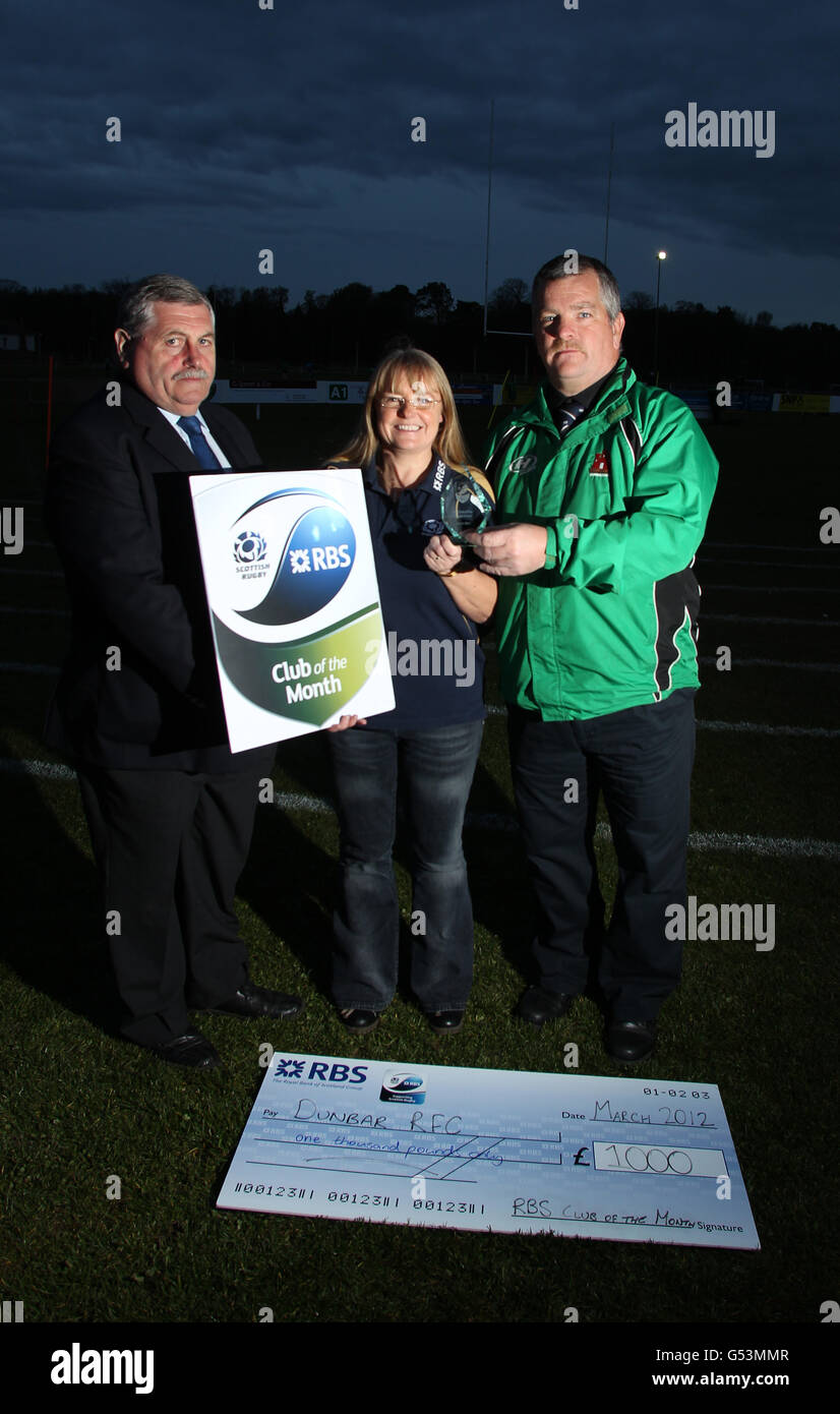 SRU Council member, Barry Sinclair, RBS representative, Louise Buchanan ...