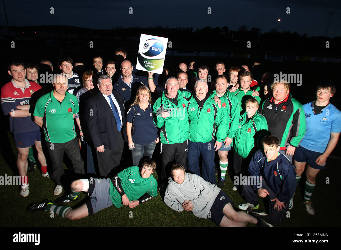 Rugby Union - RBS Club of the Month Presentation - Dunbar RFC Stock ...