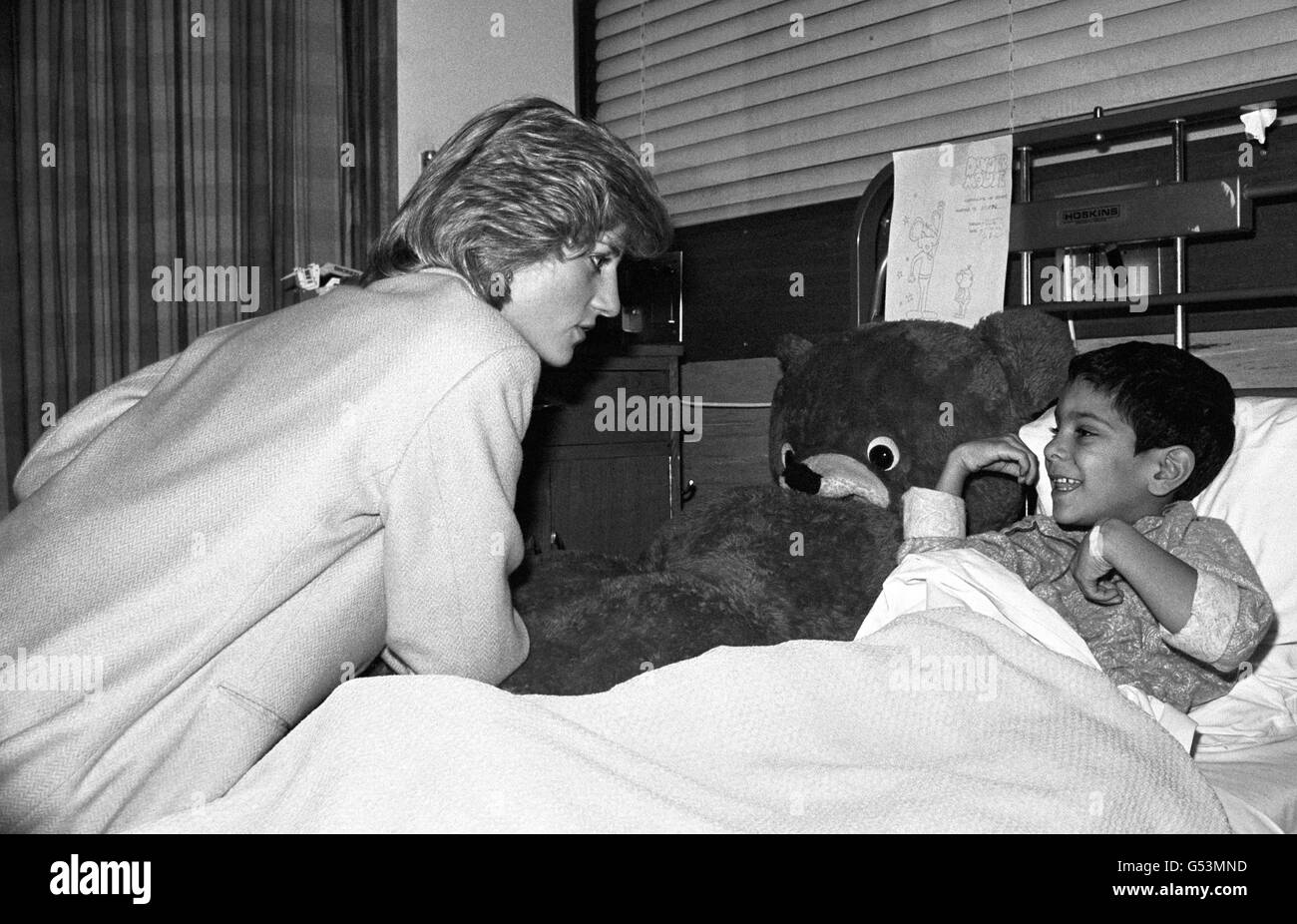 Princess wales princess diana visits hi-res stock photography and ...