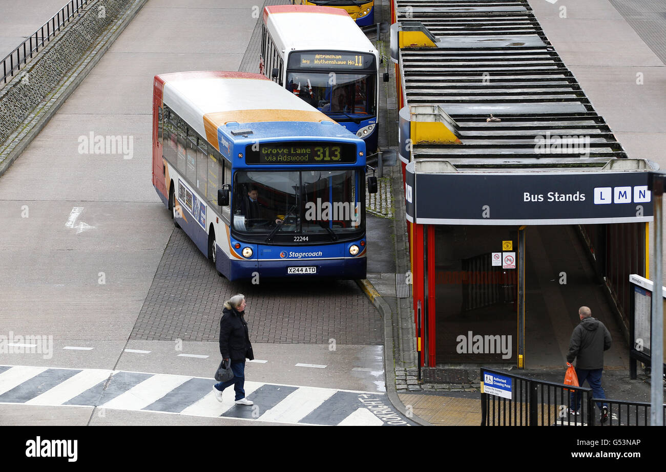 Stagecoach buses in stockport bus station hi-res stock photography and ...