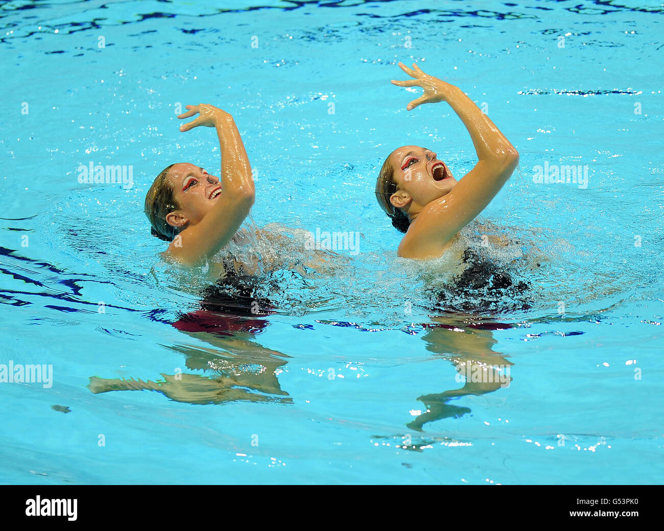 Argentina's Etel Sanchez and Sofia Sanchez in action in the Duets ...