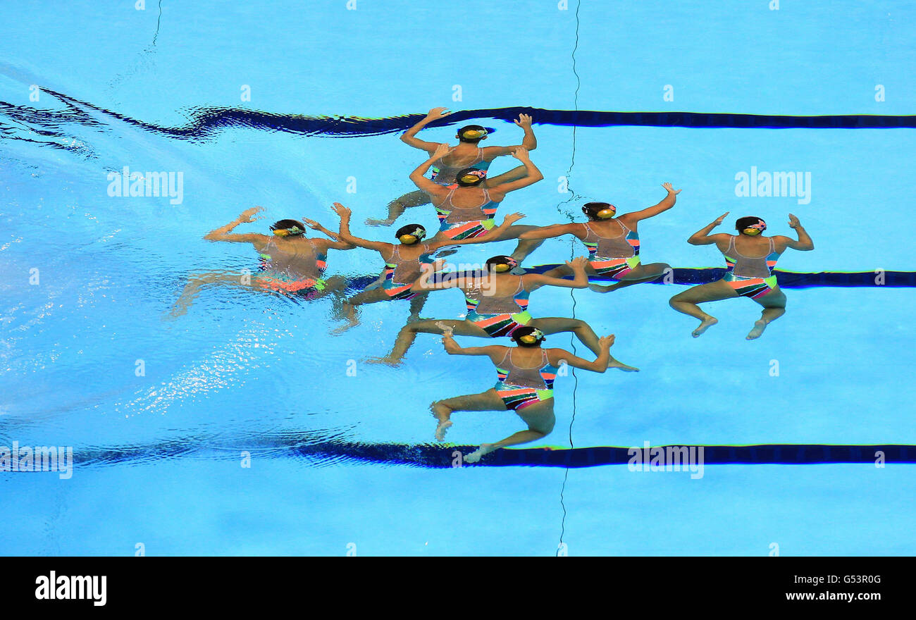 Brazil's team in perform their technical routine during the ...