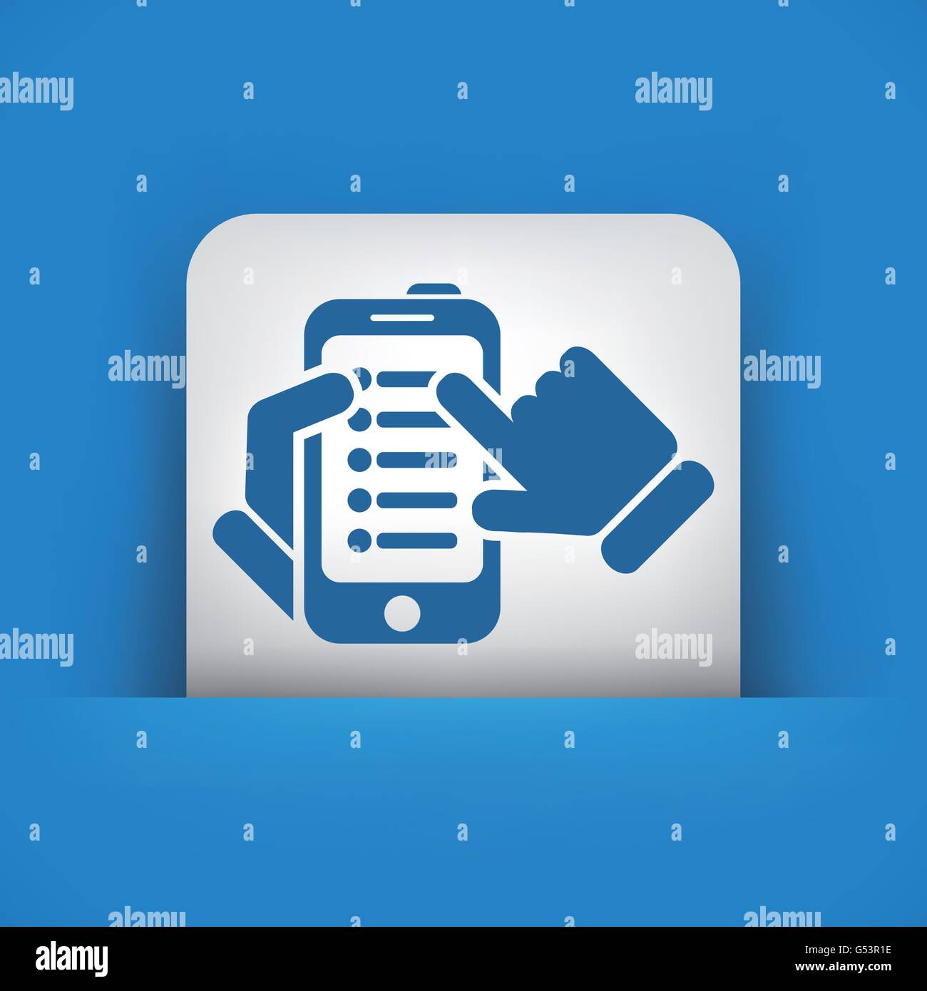 Smartphone list icon Stock Vector Image & Art - Alamy