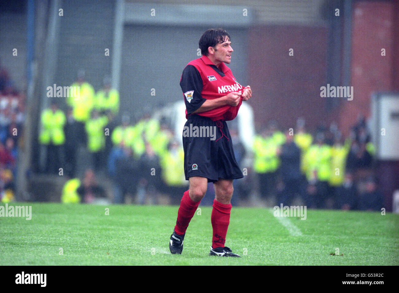 Matt holmes celebrates scoring his first ever goal for blackburn rovers ...