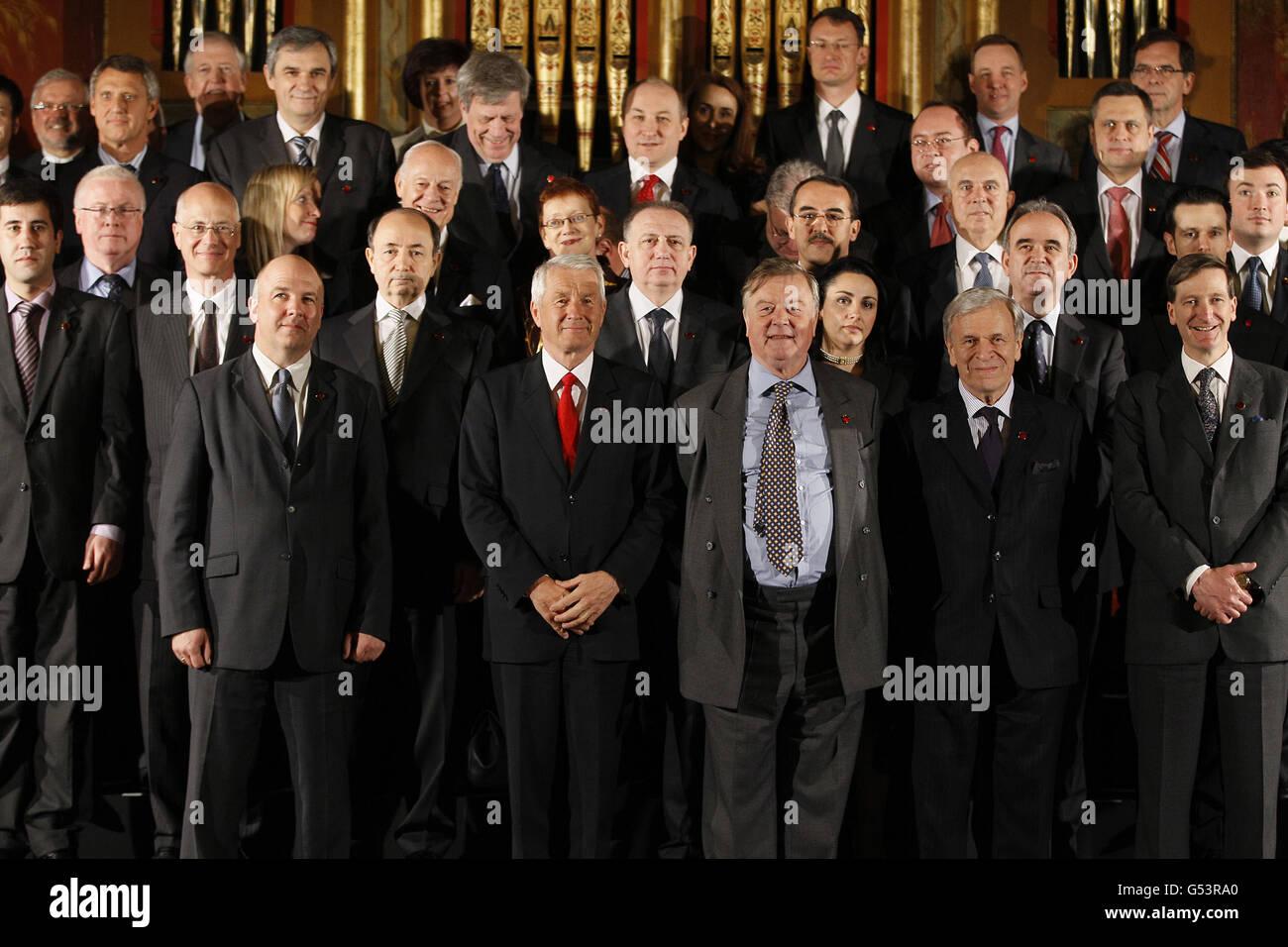 The 47 members of the Council of Europe pose for a family photograph at ...