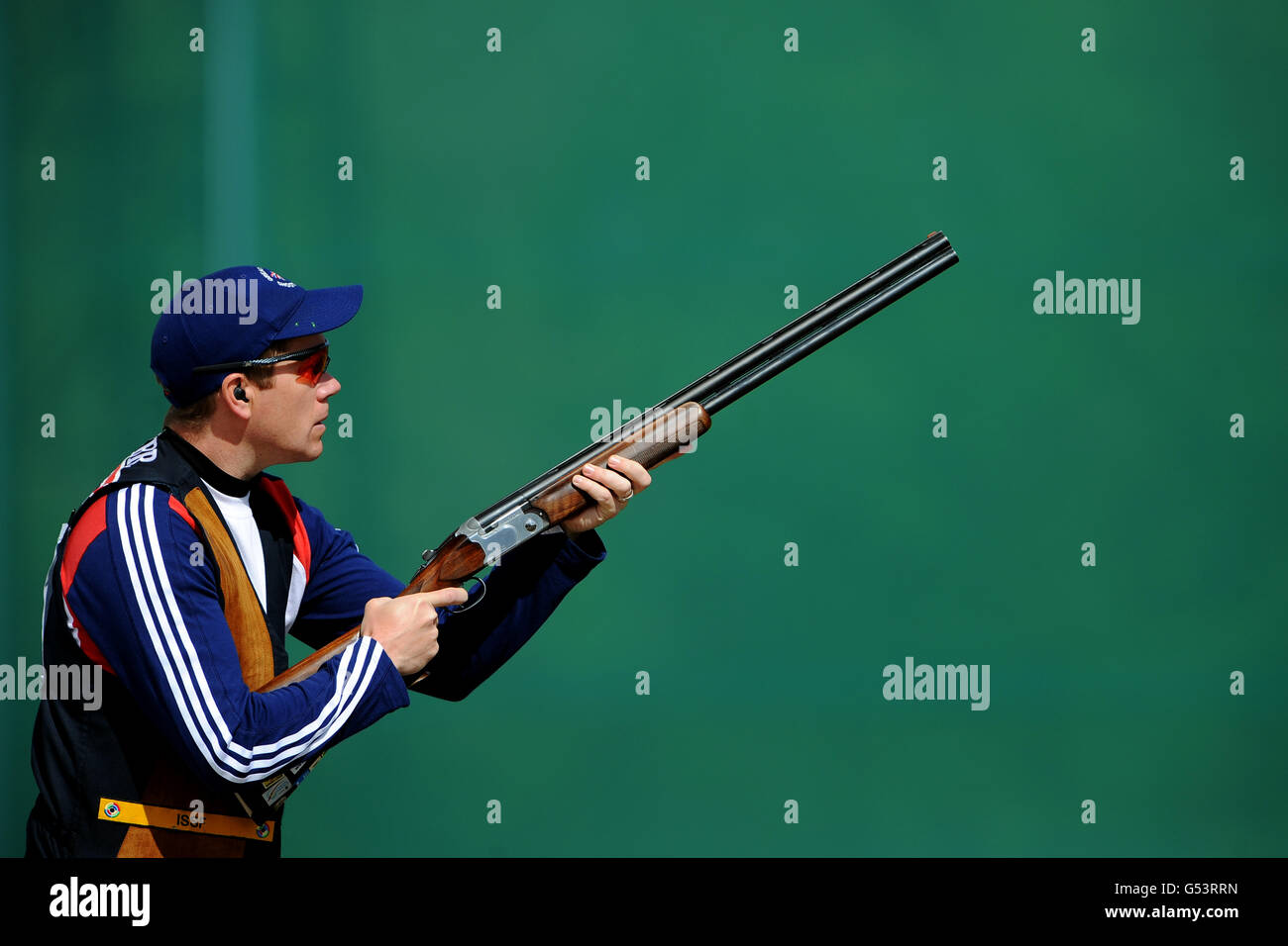 Great Britain's Richard Brickell competes in the Skeet qualification ...