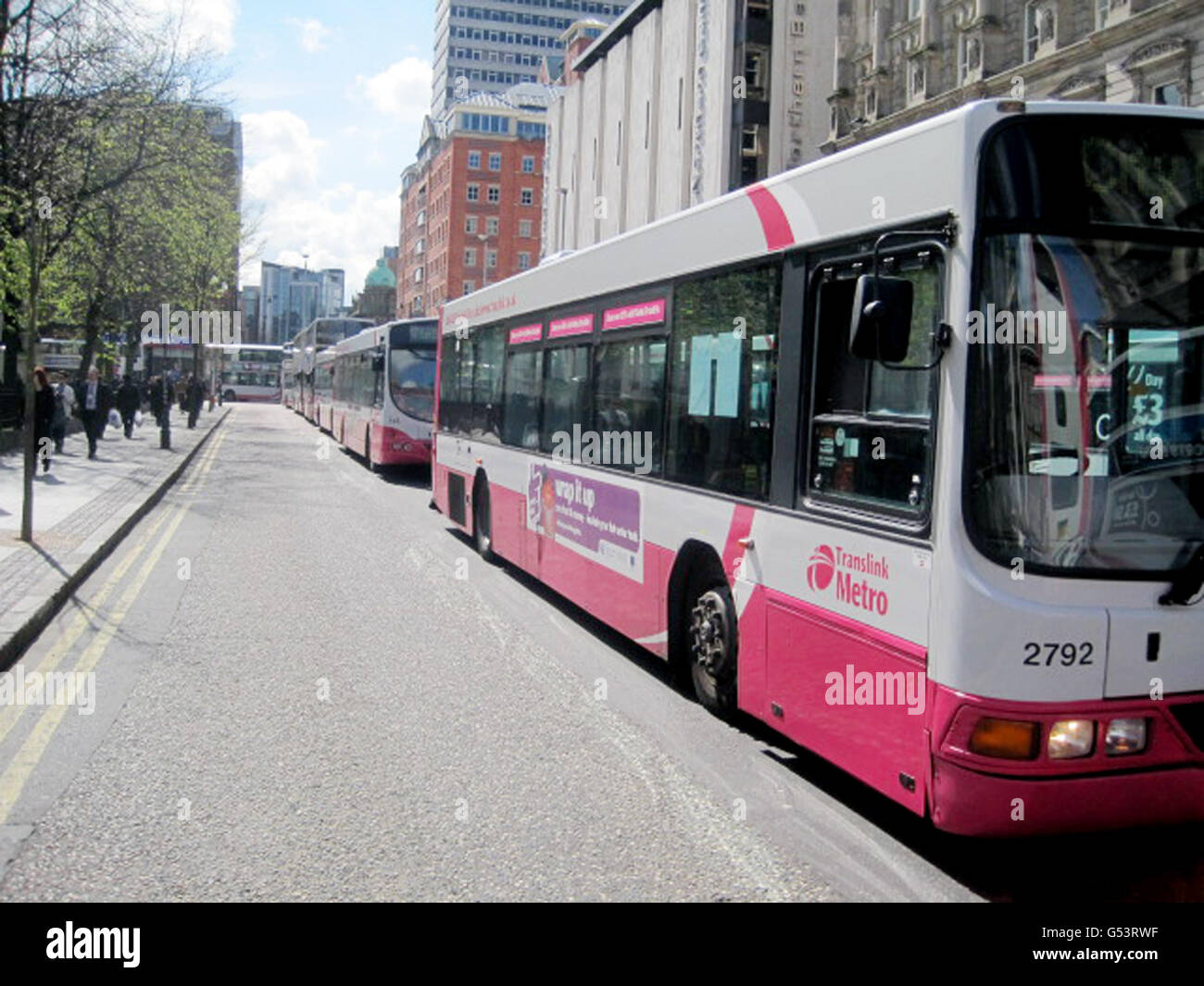 Belfast Bus drivers protest Stock Photo - Alamy