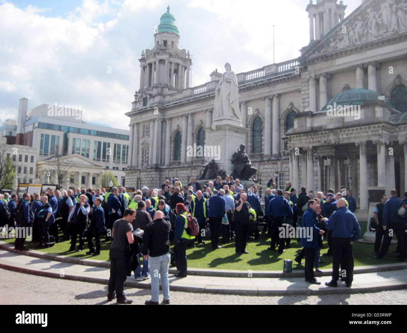 Belfast Bus drivers protest Stock Photo - Alamy