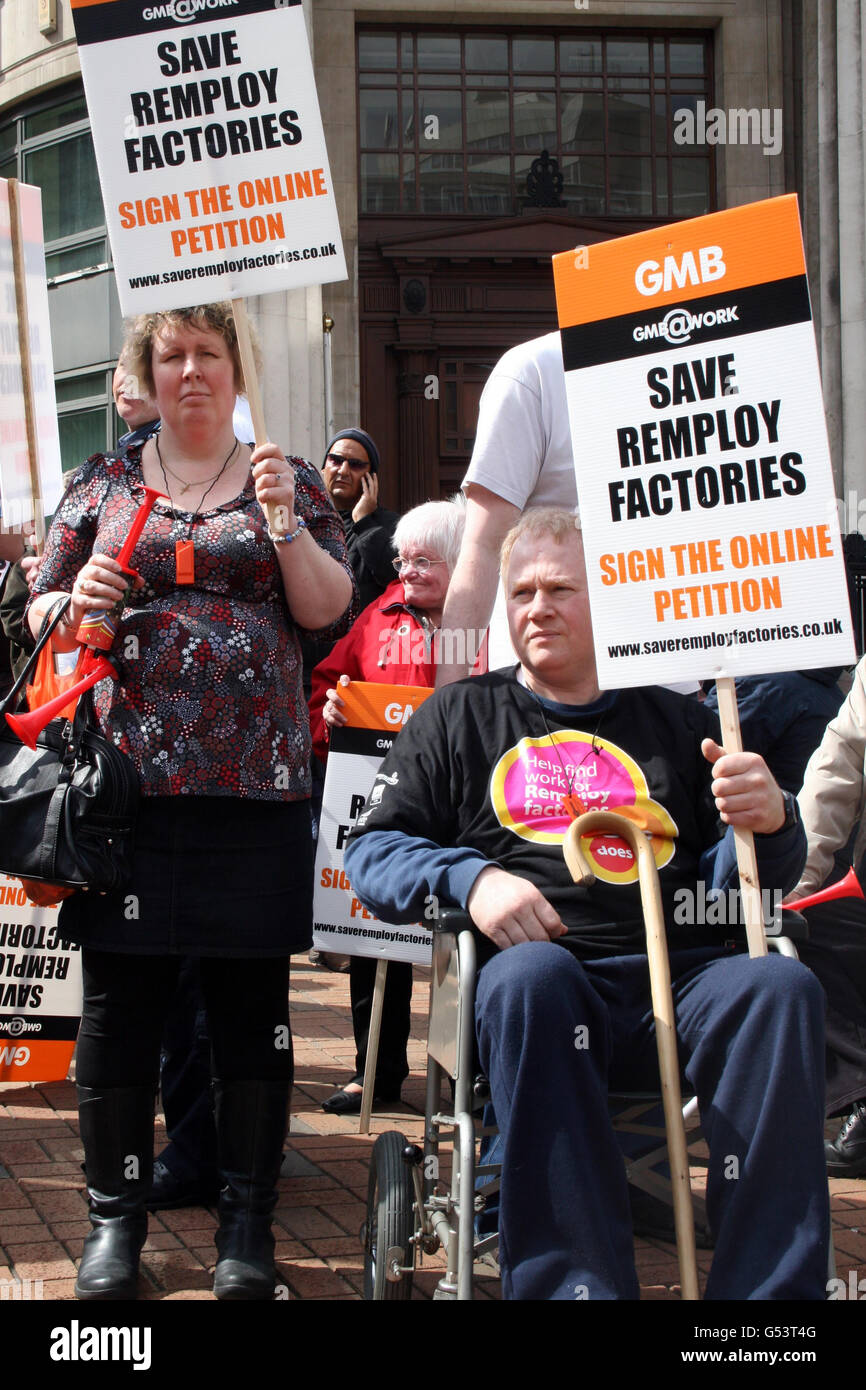 Nova Sheldrake, from the Remploy factory in Leeds (left) and John ...