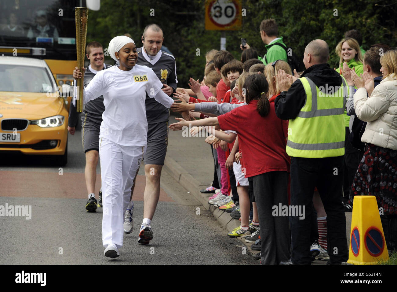 London 2012 Olympic Torch Relay Dress Rehearsal Stock Photo - Alamy