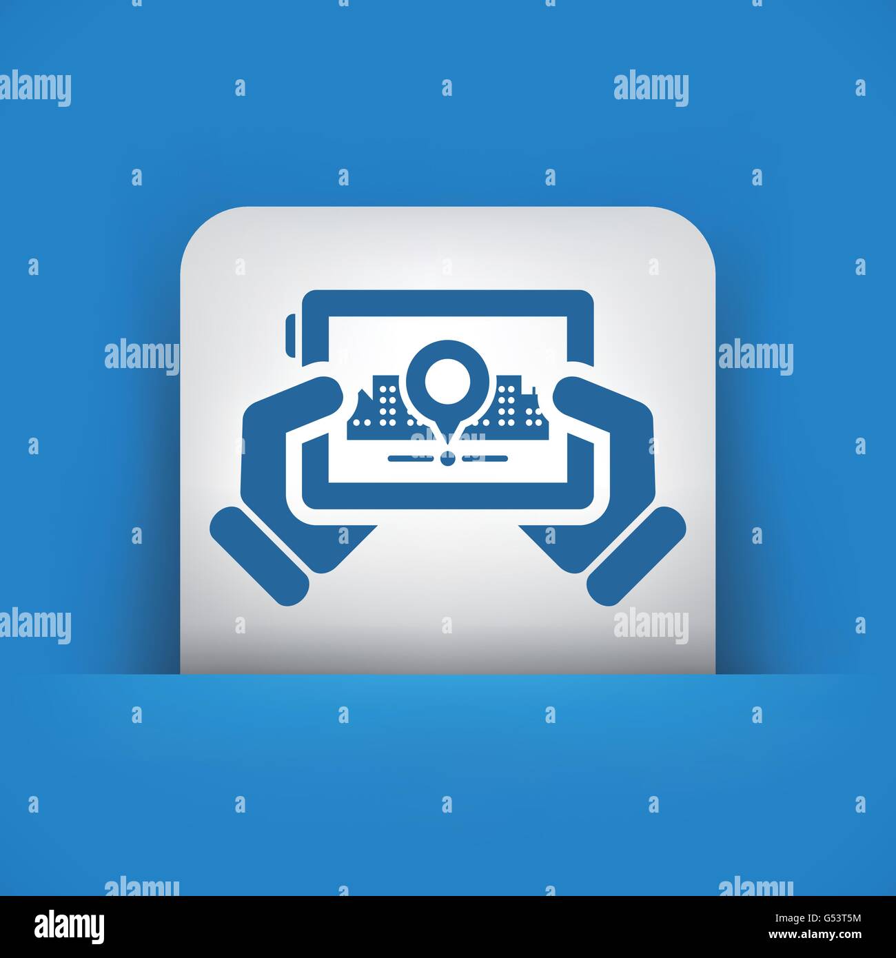 Tablet map icon Stock Vector Image & Art - Alamy