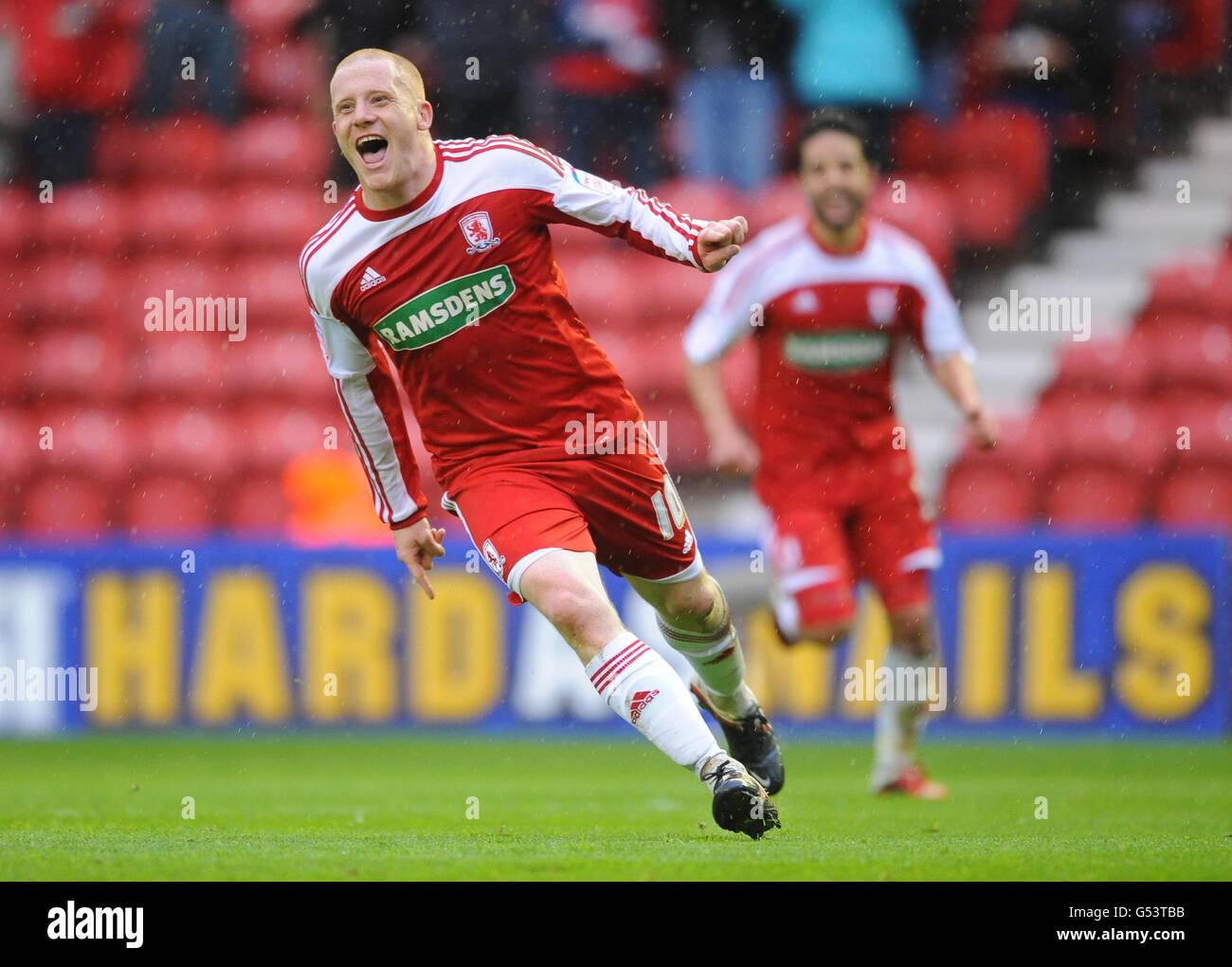 Middlesbrough's Nicky Bailey celebrates scoring his sides opening goal ...