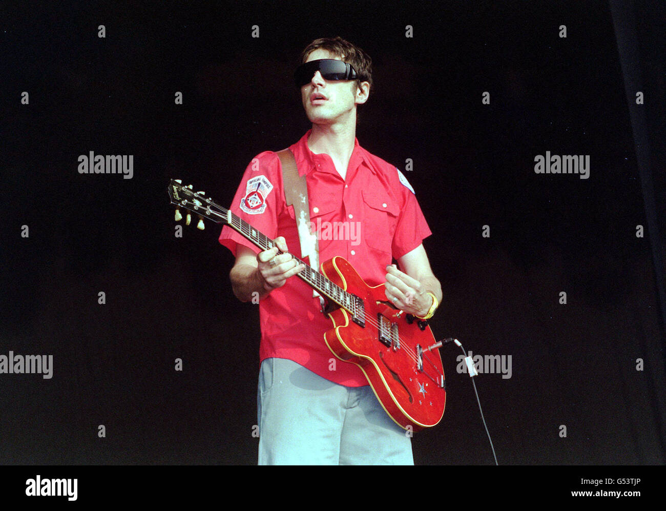 Gruff Rhys, lead singer and guitarist of Welsh band Super Furry Animals ...