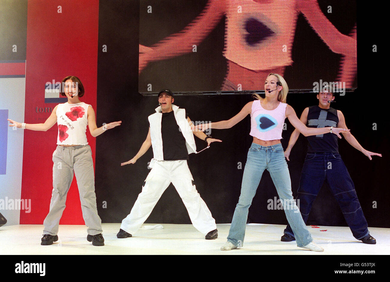 L-R: Natalie, Russ, Caroline and David of the pop band Scooch ...