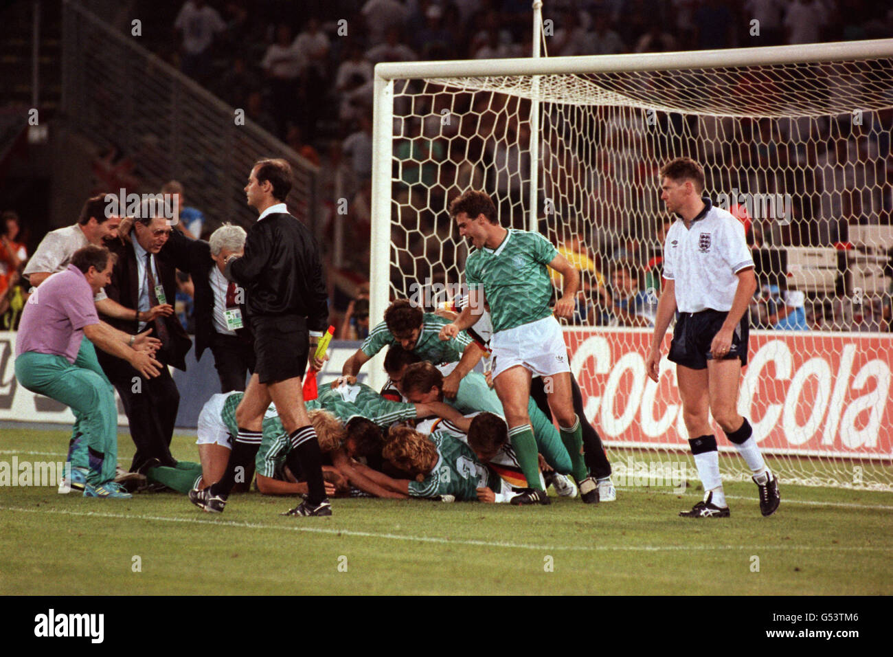 Soccer world cup italia 90 semi final west germany england hi-res stock ...
