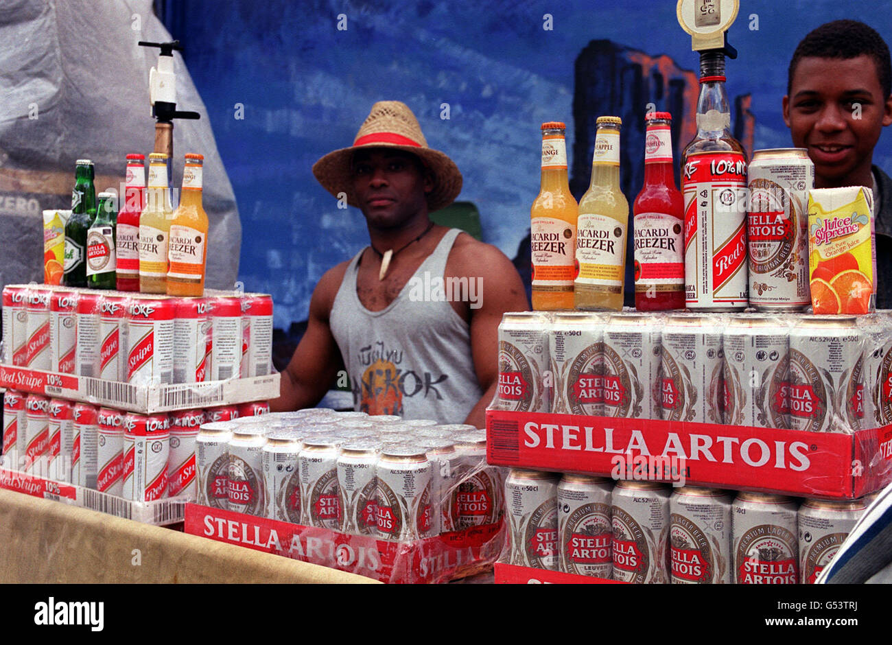 Carnival drink stall stand selling beer lager alcohol hi-res stock ...