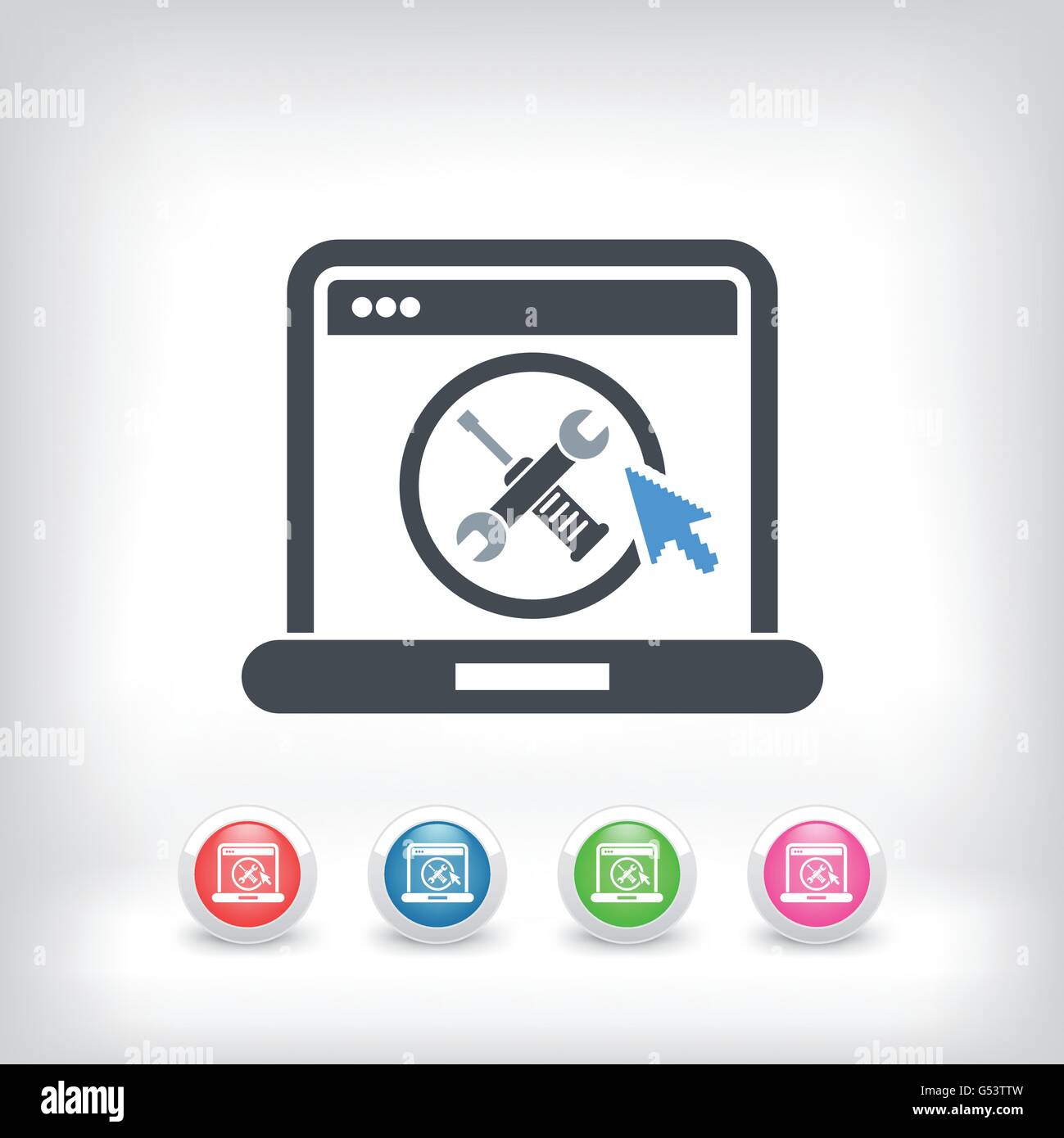 Computer setting icon Stock Vector Image & Art - Alamy