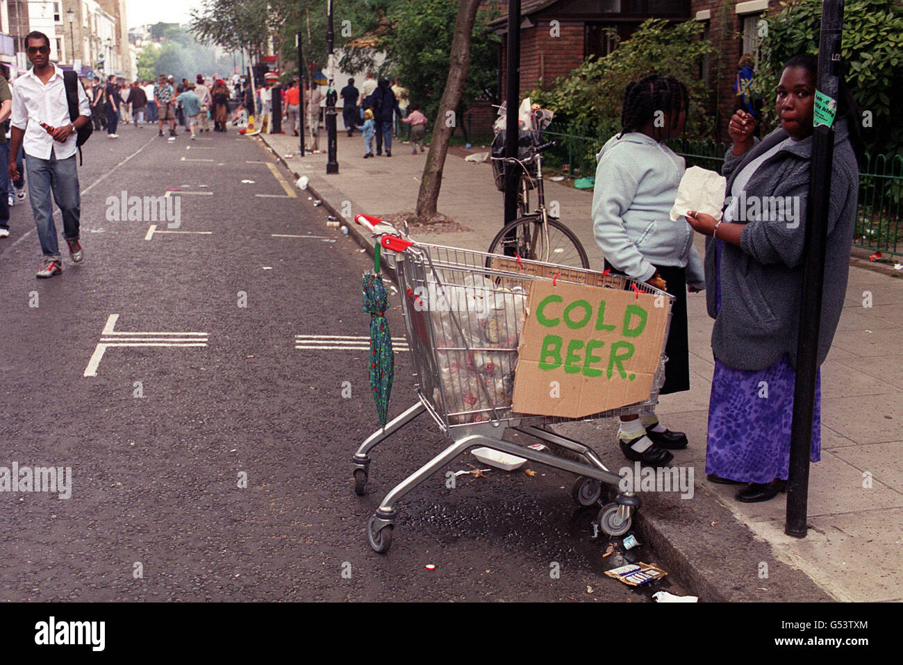 Carnival beer trolley Stock Photo - Alamy