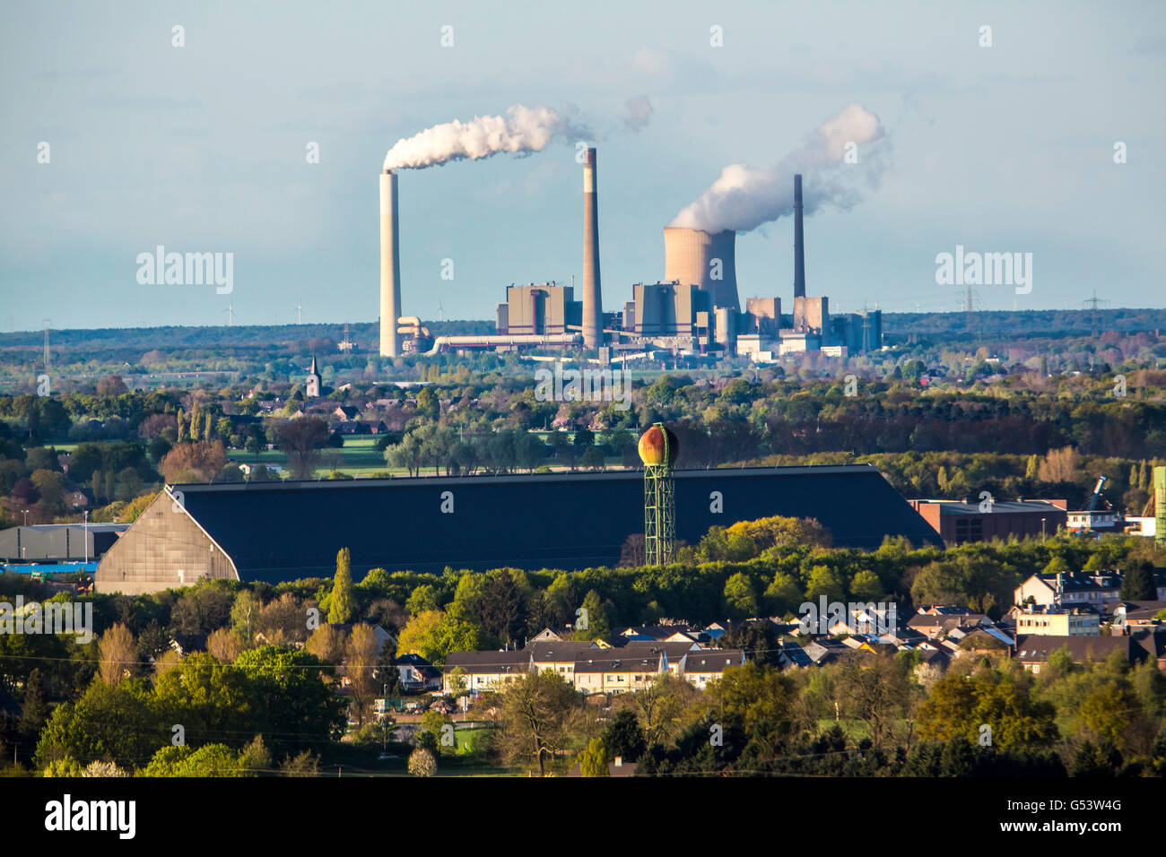 Coal power plant Dinslaken, operated by STEAG energy company, Germany ...
