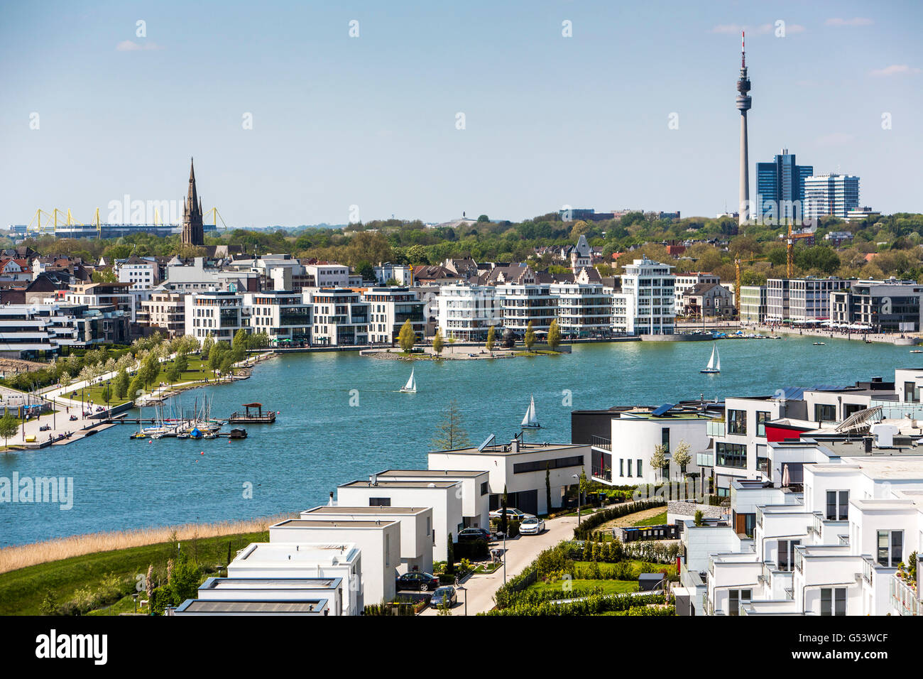 The Phoenix See, Phoenix lake, an artificial lake build on the area of ...