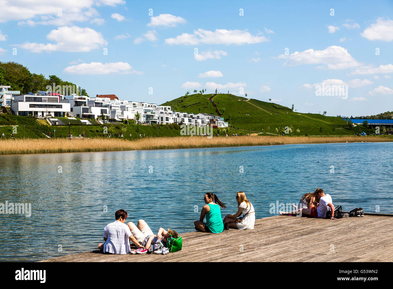 The Phoenix See, Phoenix lake, an artificial lake build on the area of ...