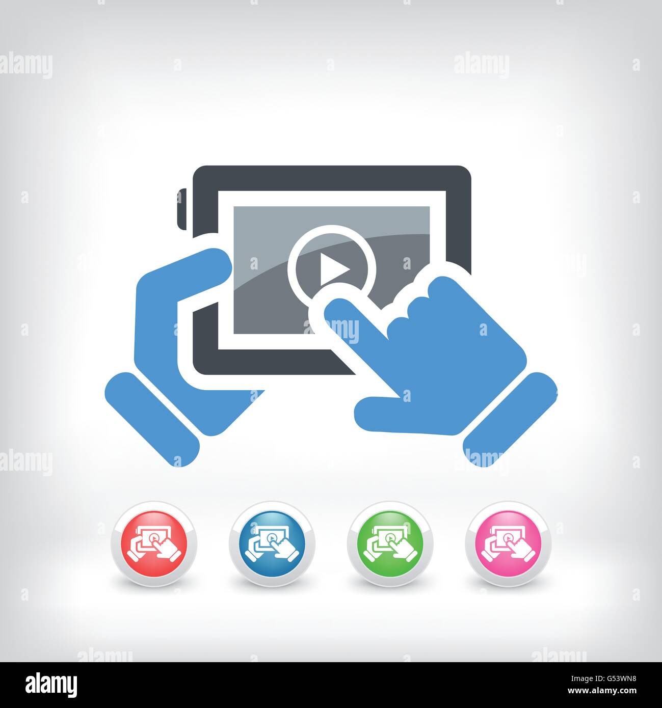 Multimedia smartphone icon button Stock Vector Images - Alamy