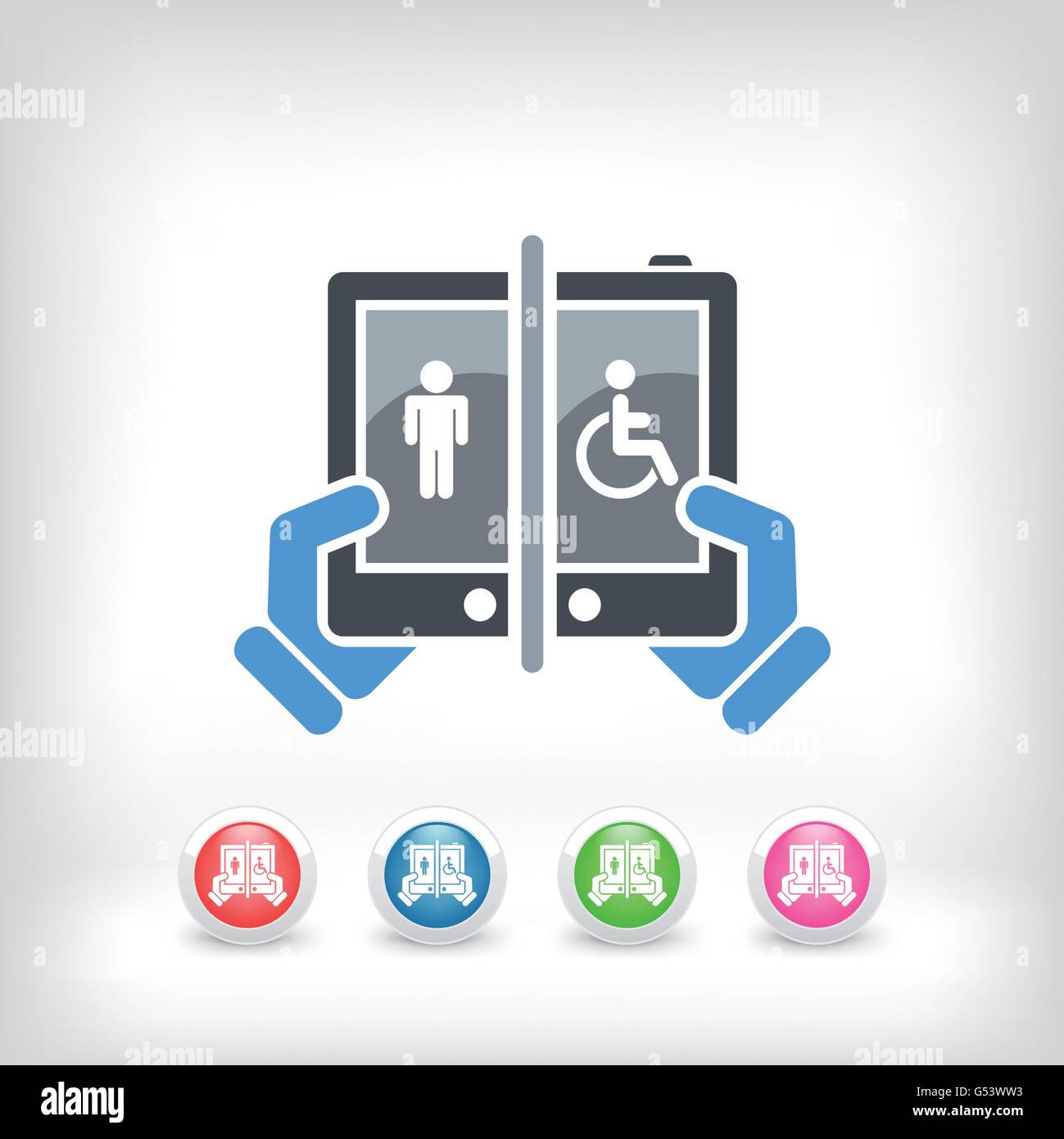 Disabled social network Stock Vector Image & Art - Alamy