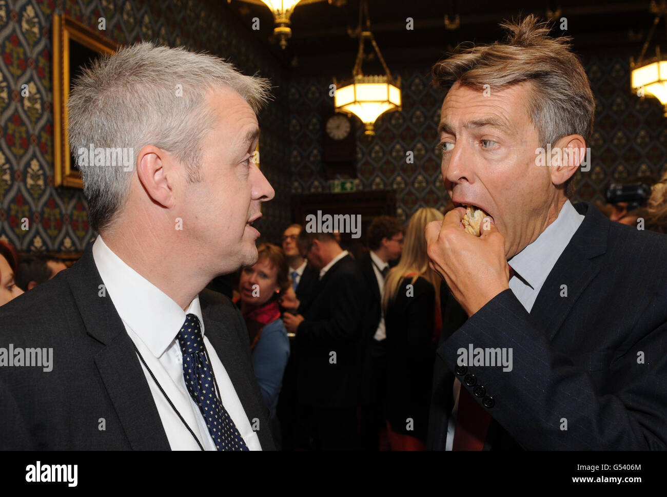 Western Morning News Editor Bill Martin (left) chats to Exeter MP Ben ...