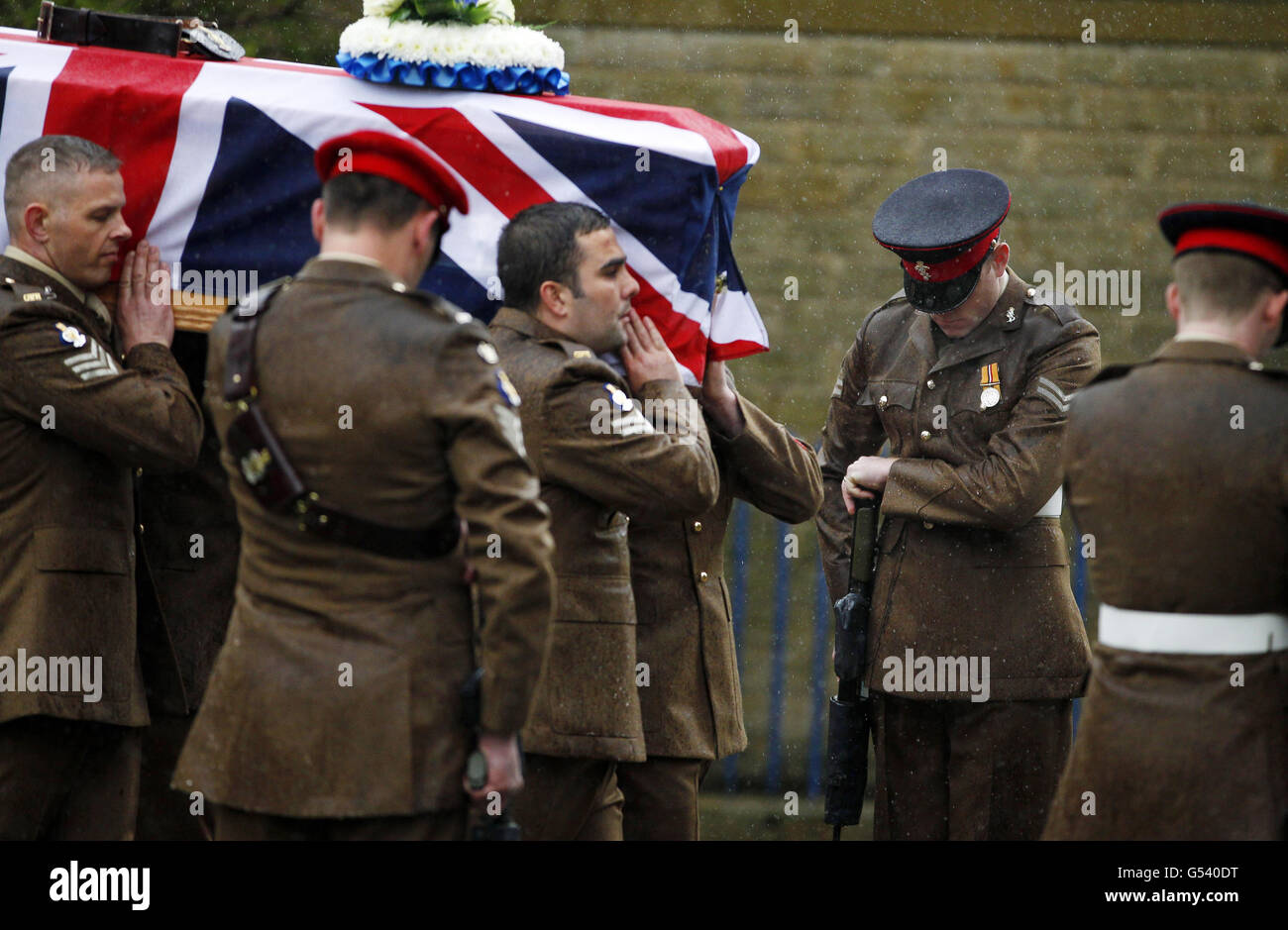 Corporal Jack Stanley funeral Stock Photo - Alamy