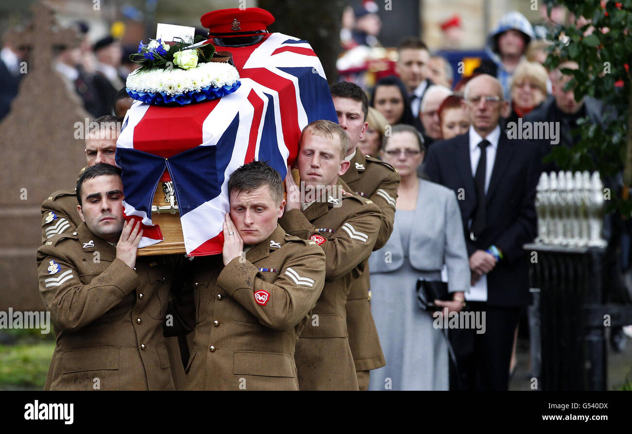 Corporal Jack Stanley funeral Stock Photo - Alamy