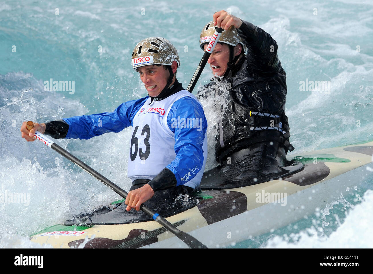 Adam Burgess (right) and Greg Pitt, Stafford and Stone Canoe Club Stock ...