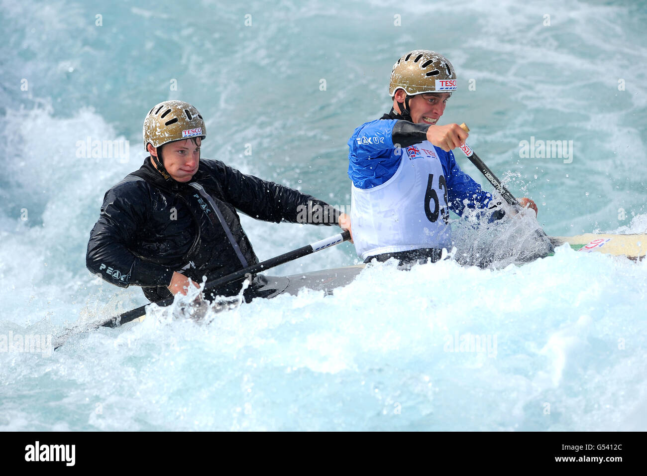 Adam Burgess (right) and Greg Pitt, Stafford and Stone Canoe Club Stock ...