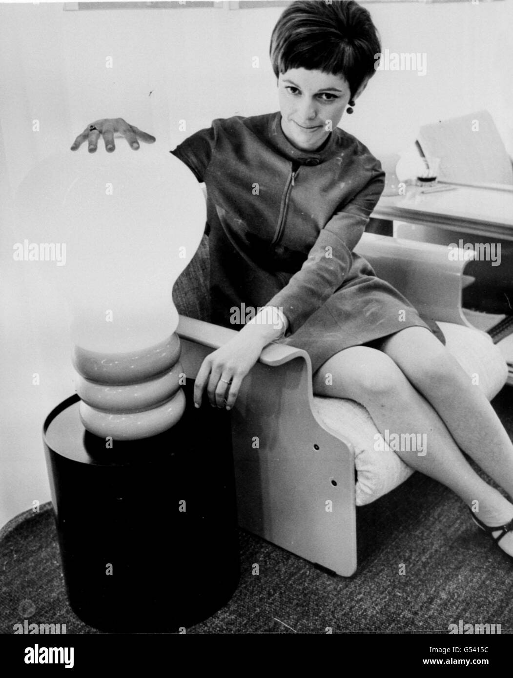 Shaped like a giant light bulb is this German designed floor lamp Stock ...