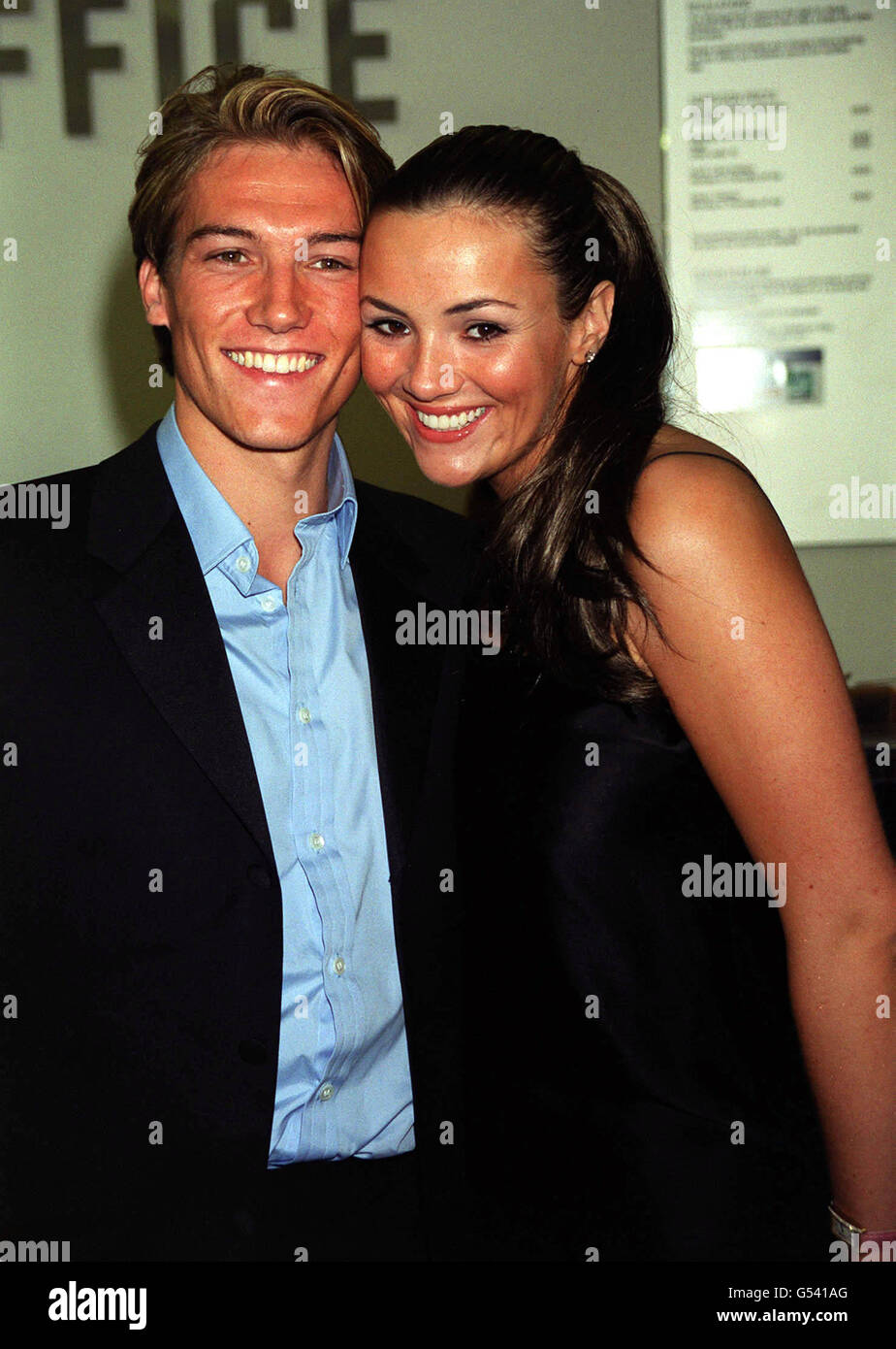 Actress and singer martine mccutcheon and her fiance jonathan barnham ...