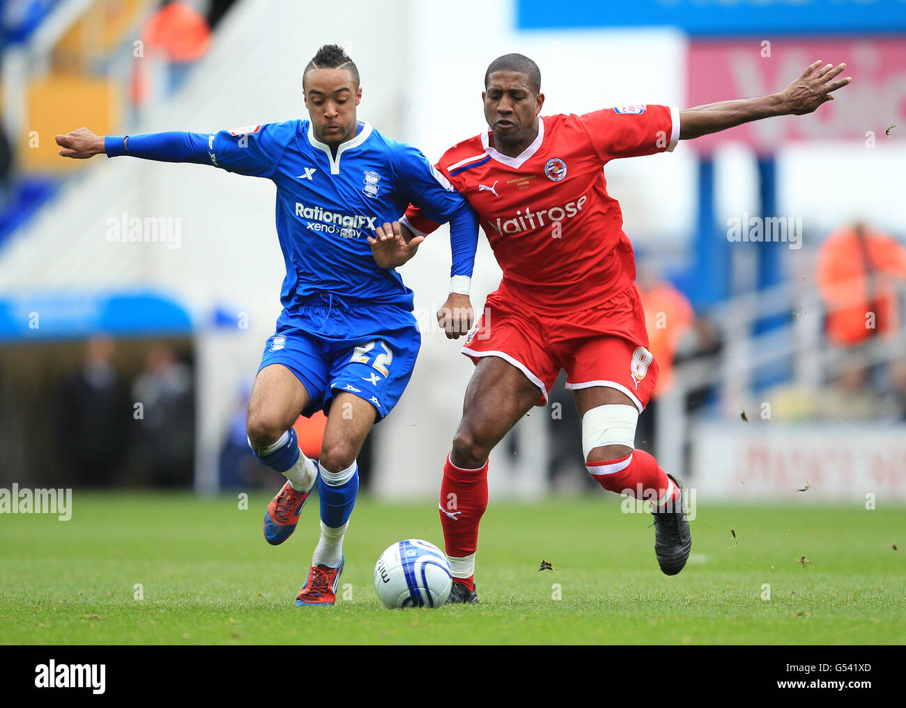 Birmingham citys nathan redmond and readings mikele leigertwood hi-res ...