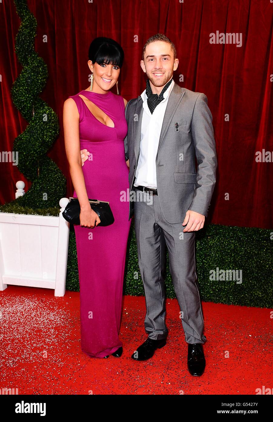 Marc Silcock and his girlfriend Amy Collings arriving for the 2012 ...