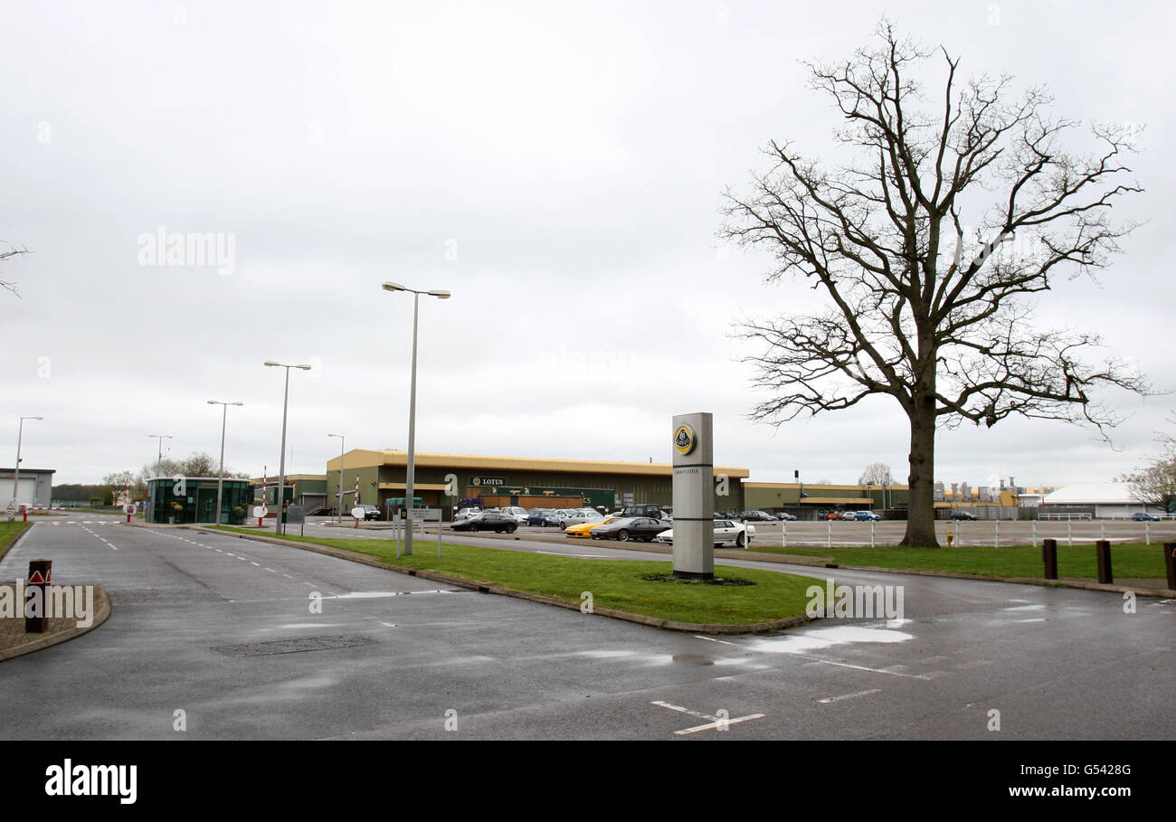 General view of Group Lotus car Factory in Hethel near Norwich in ...