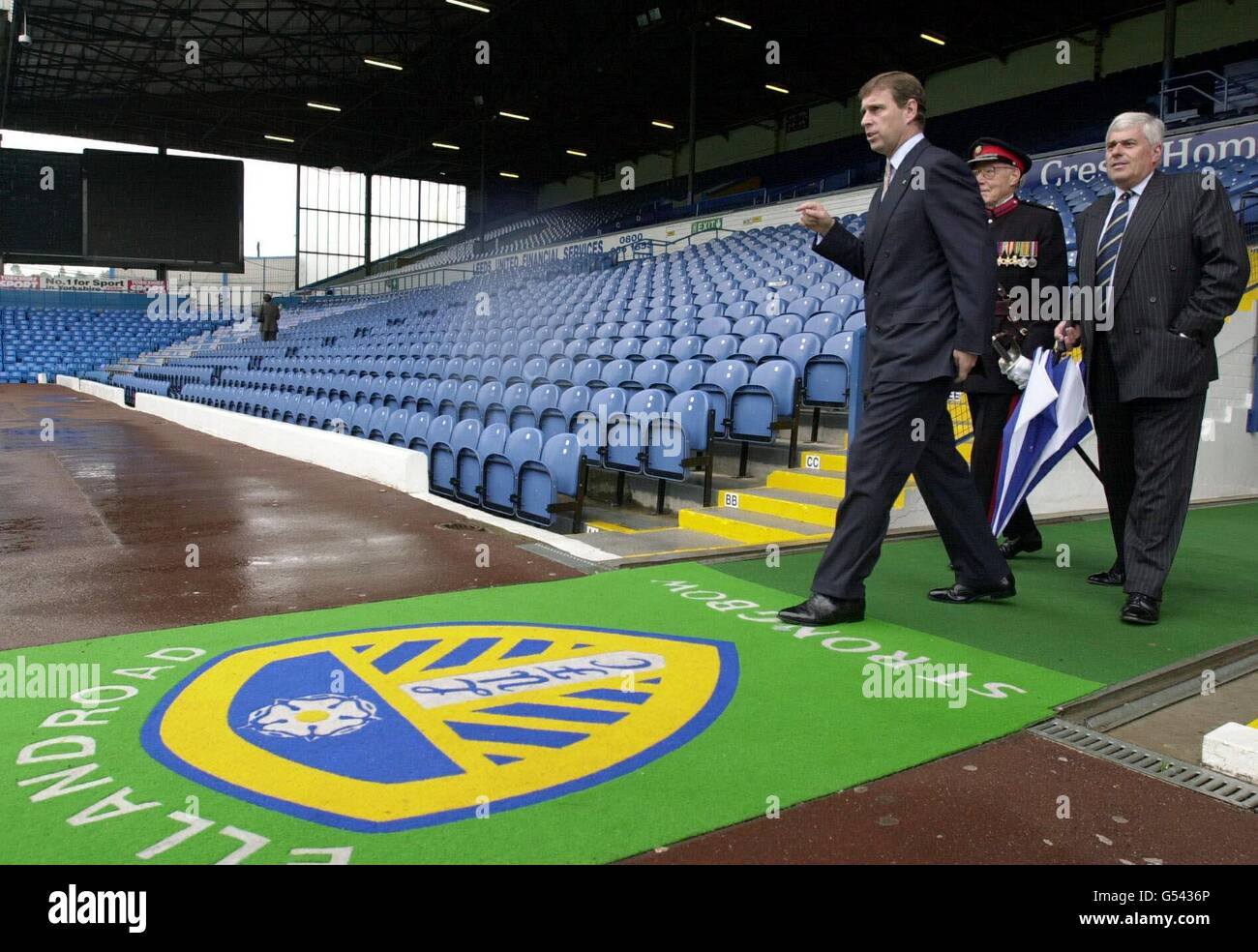 The Duke of York Prince Andrew (left) and Leeds United chairman Peter ...