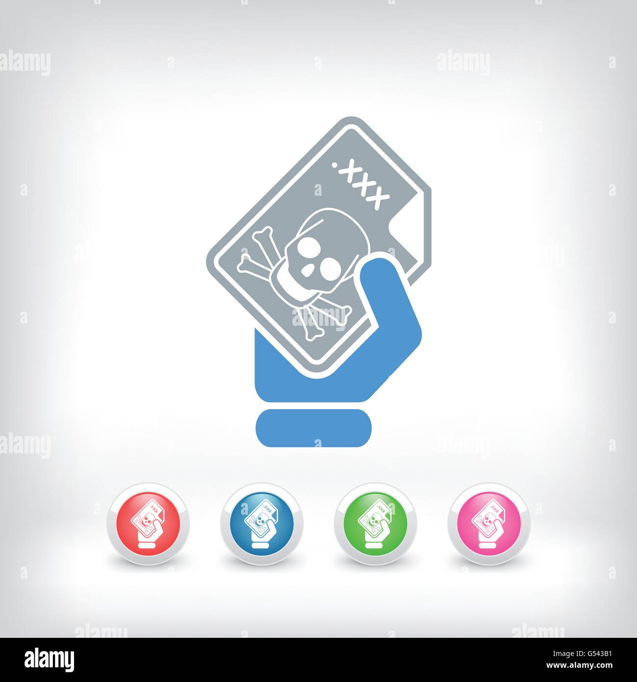 Infected file icon Stock Vector Image & Art - Alamy