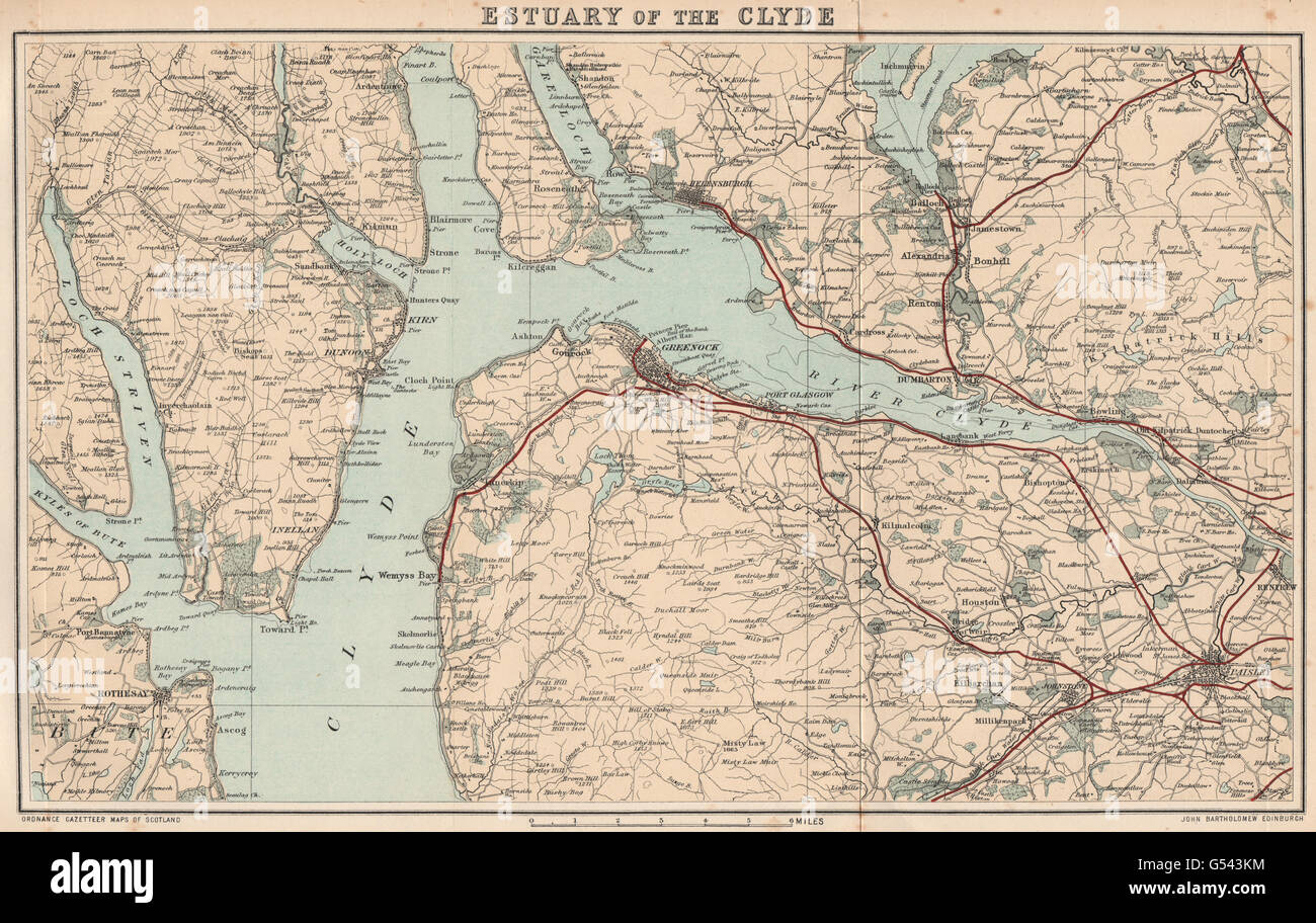 Map of dumbarton High Resolution Stock Photography and Images - Alamy