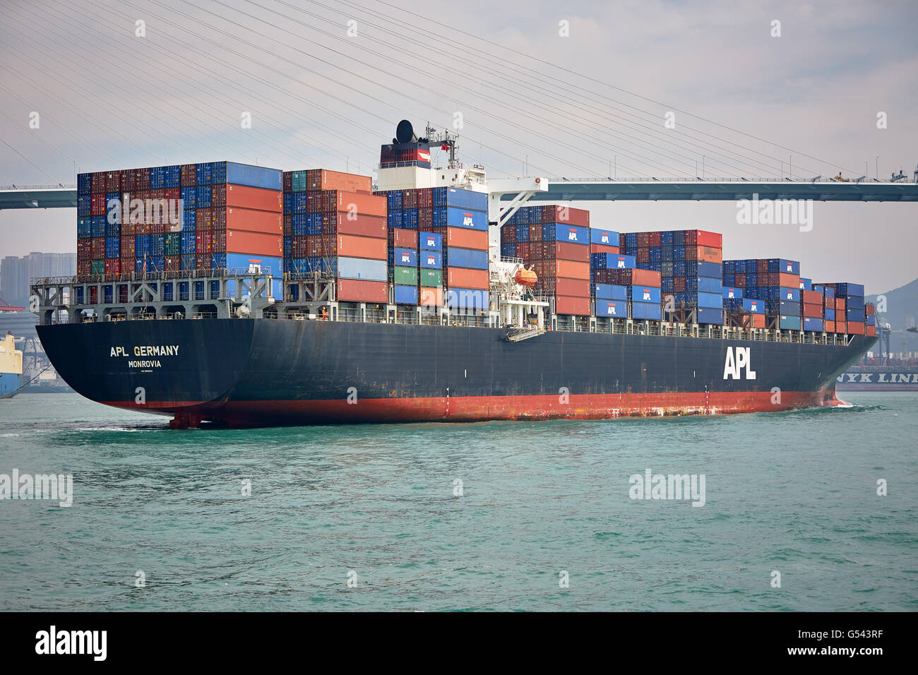 Container ship at the terminal High Resolution Stock Photography and ...