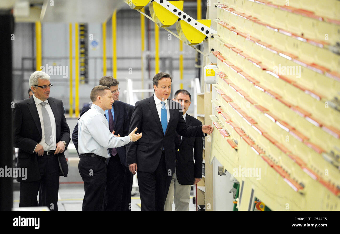 During her visit to the cameron factory in bristol hi-res stock ...