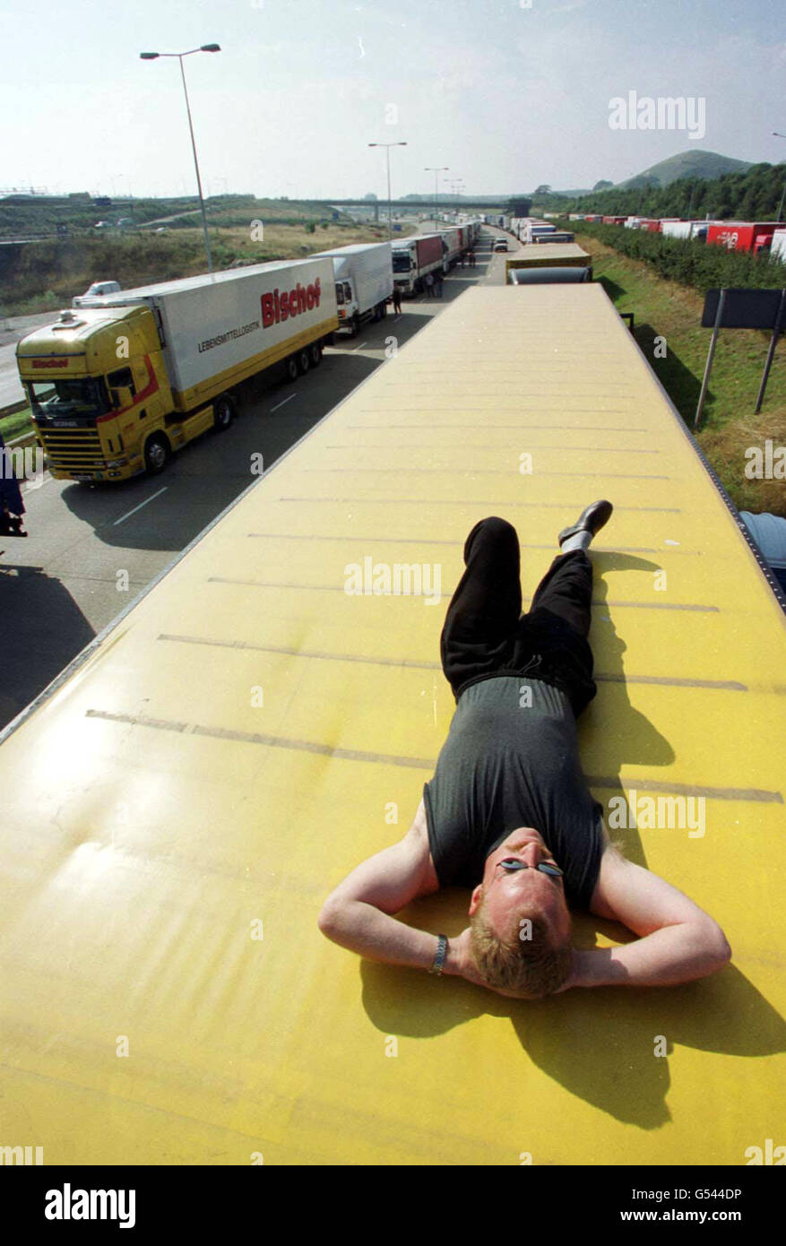 Lorry Drivers On Strike High Resolution Stock Photography and Images ...