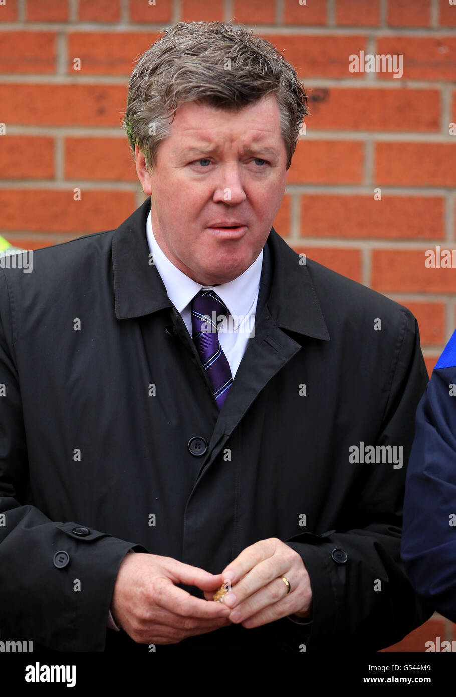 Sky sports correspondant geoff shreeves before the match hi-res stock ...
