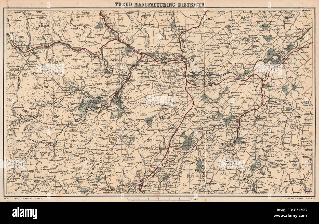 Melrose map hi-res stock photography and images - Alamy