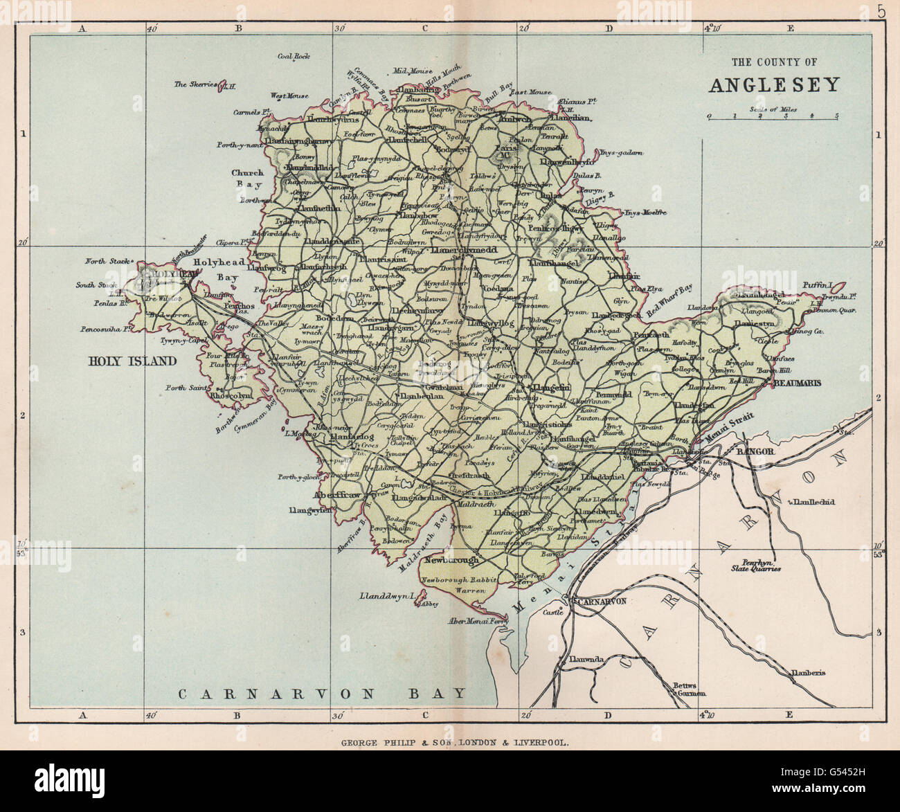 Map Of Anglesey High Resolution Stock Photography and Images - Alamy